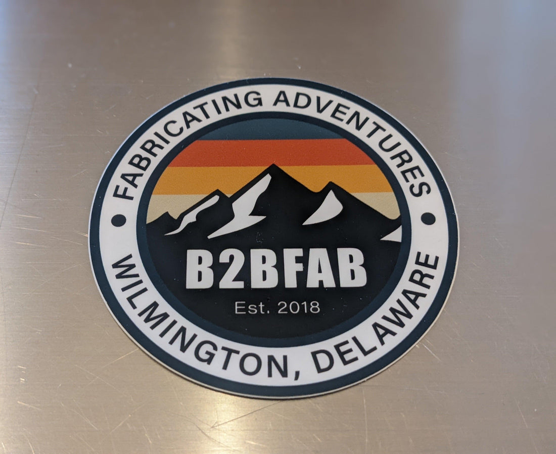 B2BFAB "Fabricating Adventures" Die-cut Sticker – Berg Peaks Off-Road